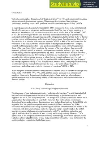 A Review Of The Literature On Case Study Research | PDF