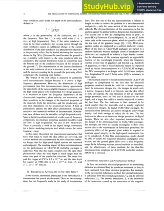 A Review Of The Skin Effect As Applied To Thin Film Interconnections | PDF