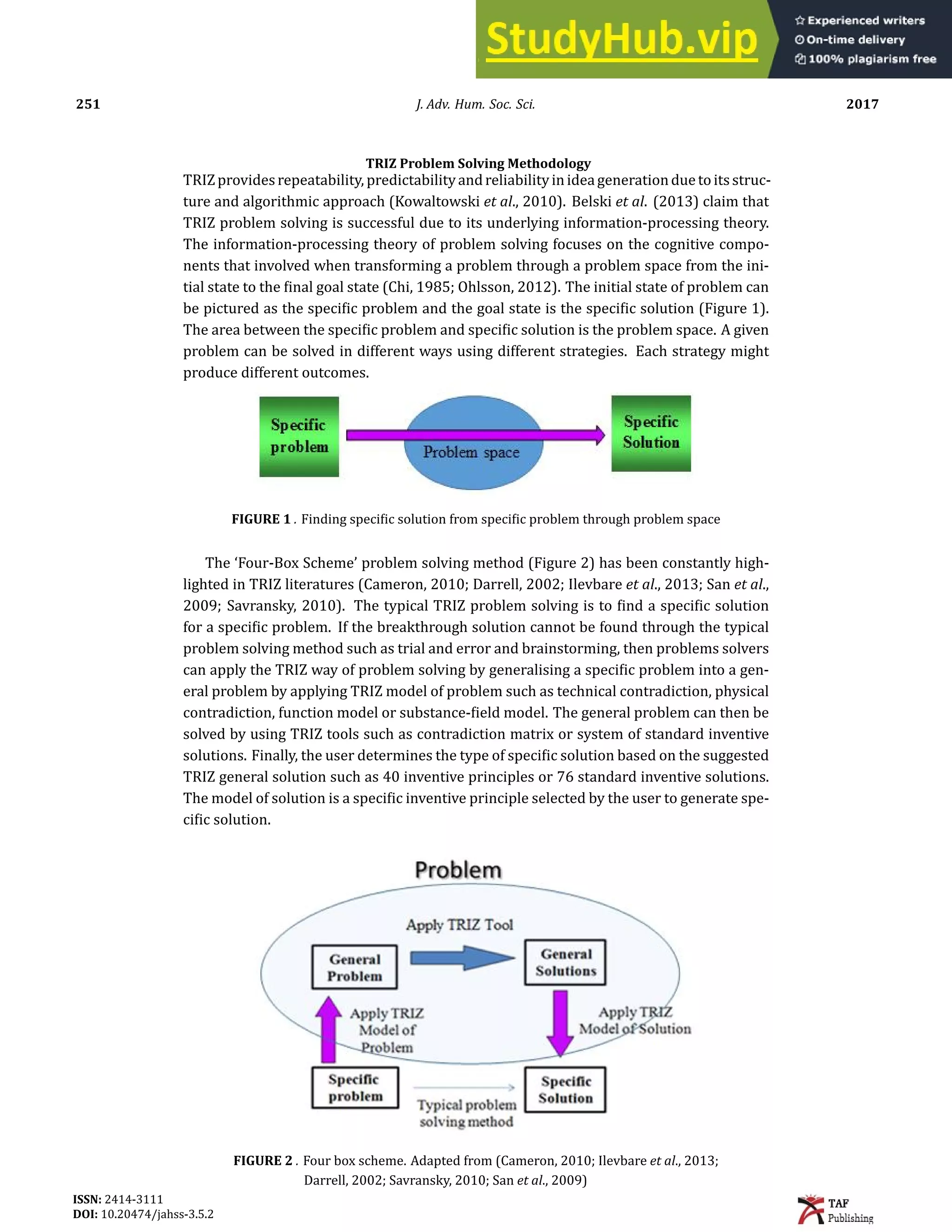A Review Of TRIZ And Its Benefits Challenges In Stimulating Creativity ...
