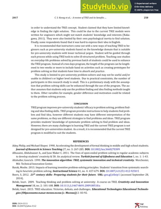 A Review Of TRIZ And Its Benefits Challenges In Stimulating Creativity In Problem Solving Of Pre ...