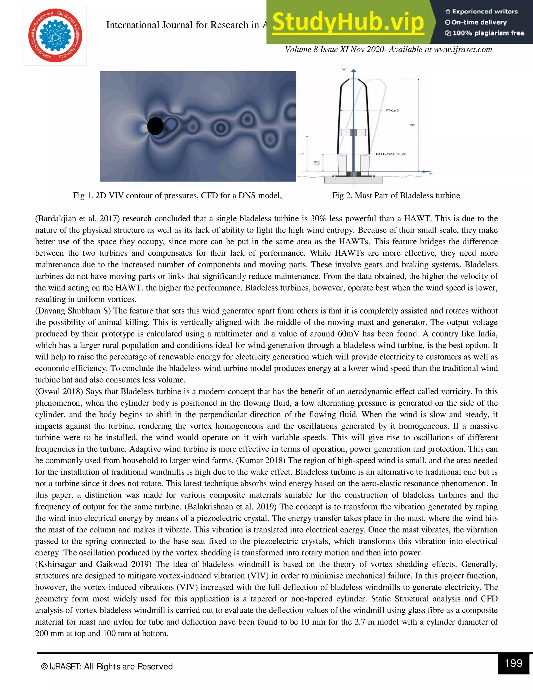 A Review Of Vortex Bladeless Wind Turbine And Vorticity Effects | PDF
