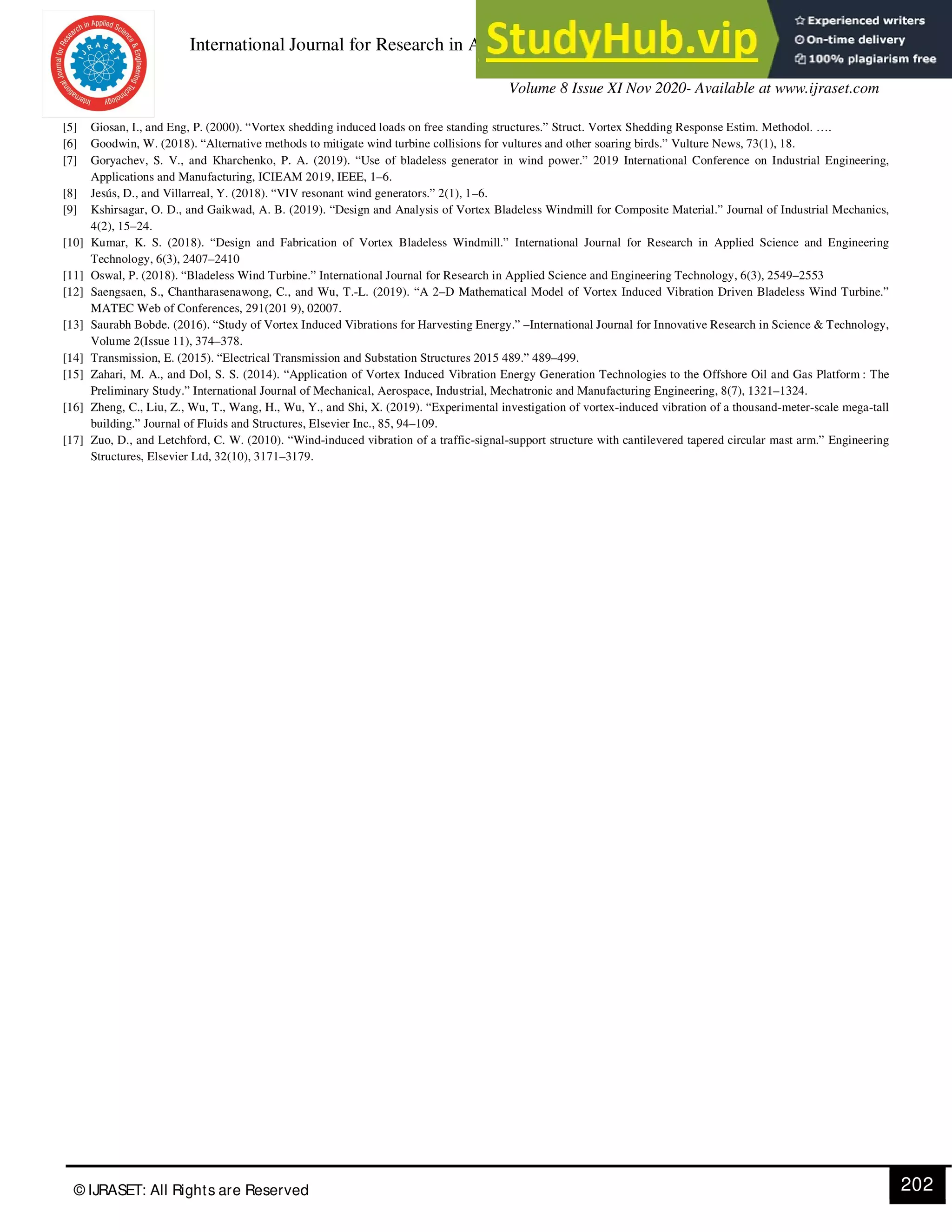 A Review Of Vortex Bladeless Wind Turbine And Vorticity Effects | PDF