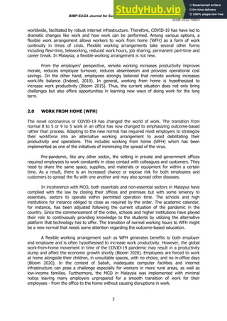 A Review Of Working From Home (WFH) And Work Productivity | PDF