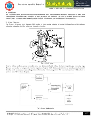 A Review On AI Vision Robotic Arm Using Raspberry Pi | PDF