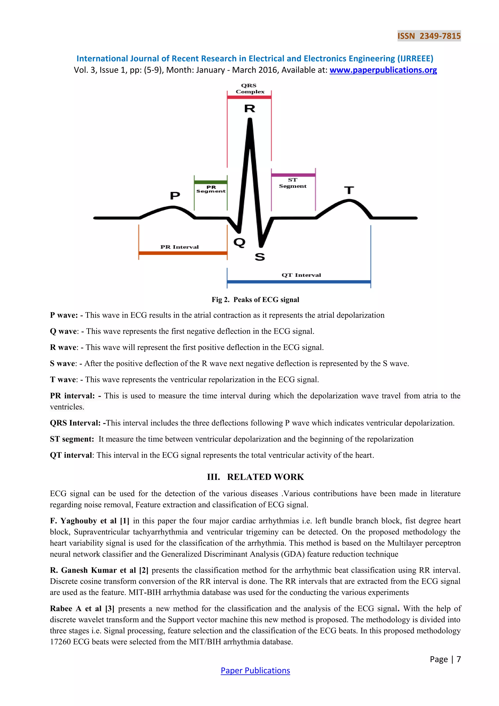 A Review On Arrhythmia Detection Using Ecg Signal Pdf