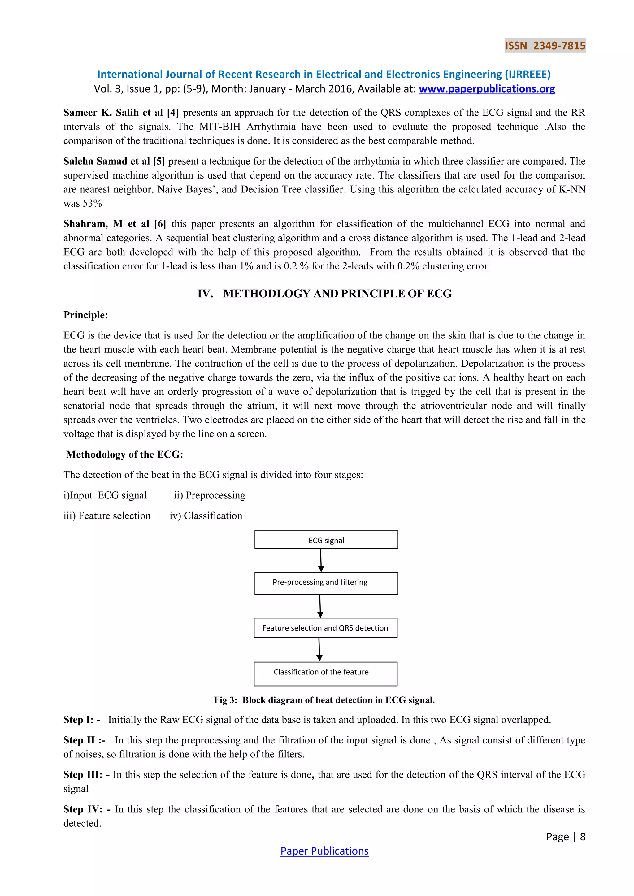 A Review On Arrhythmia Detection Using Ecg Signal Pdf