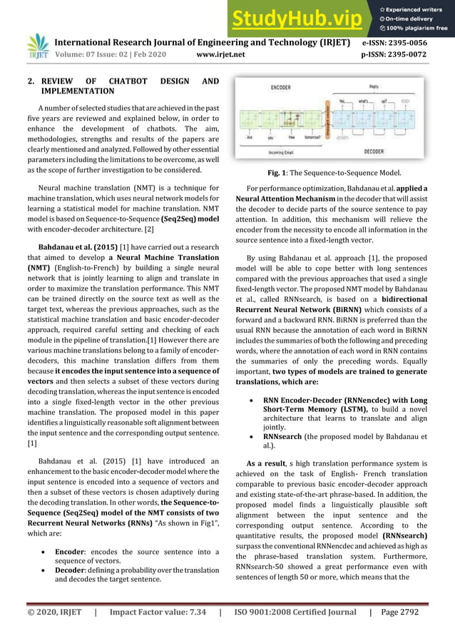 A Review On Chatbot Design And Implementation Techniques | PDF