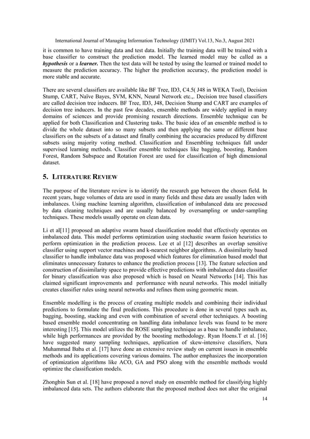 A Review on Classification of Data Imbalance using BigData | PDF | Databases | Computer Software ...