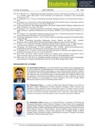 A Review On Cloud Based Knowledge Management In Higher Education Institutions | PDF | Cloud ...
