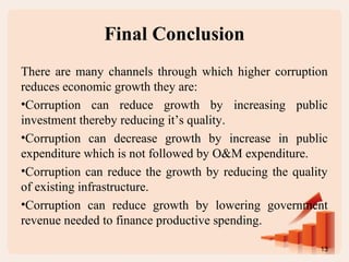 A review on corruption, public investment and growth | PPT