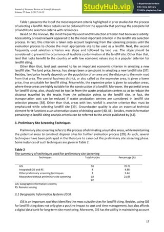 A Review On Criteria And Decision-Making Techniques In Solving Landfill Site Selection Problems ...