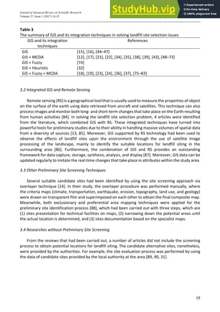 A Review On Criteria And Decision-Making Techniques In Solving Landfill Site Selection Problems ...