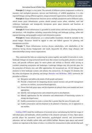 A REVIEW ON CRITERIA FOR GREEN INFRASTRUCTURE TO BE ADOPTED BY LOCAL AUTHORITIES | PDF