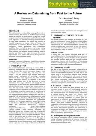 A Review On Data Mining From Past To The Future | PDF | Databases | Computer Software and ...