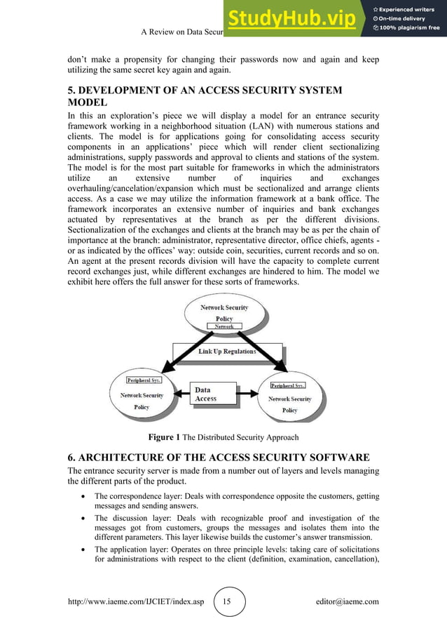 A REVIEW ON DATA SECURITY IN DISTRIBUTED SYSTEM | PDF | Databases | Computer Software and ...