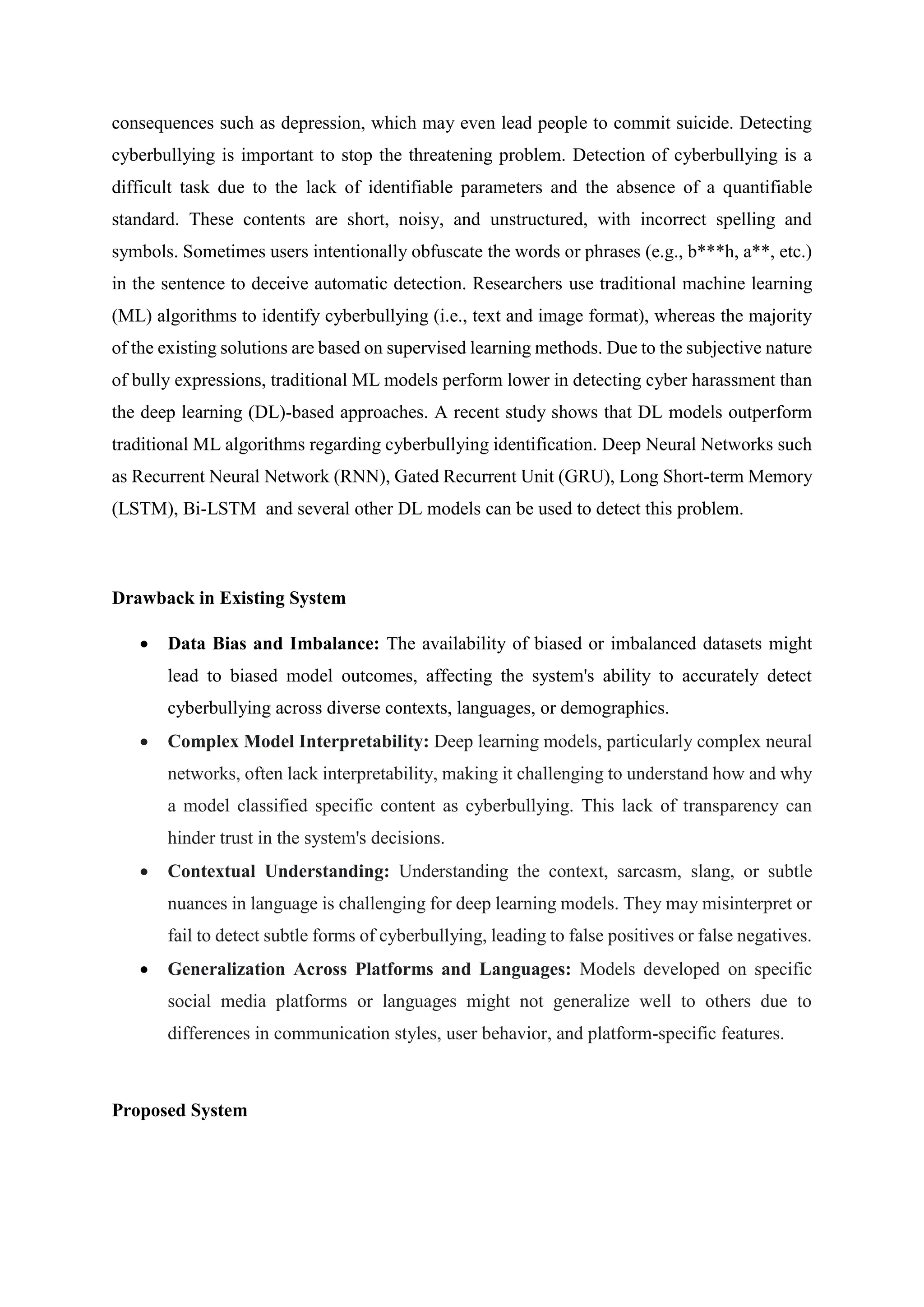 A Review On Deep Learning Based Cyberbullying Detection Pdf