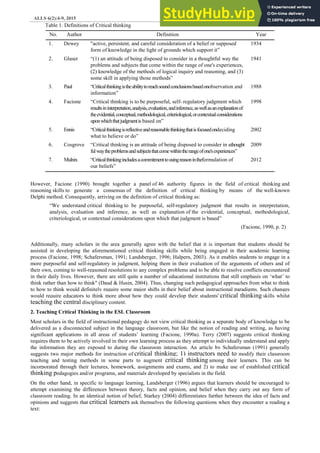 A Review On Developing Critical Thinking Skills Through Literary Texts ...