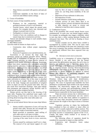 A Review On Effects Of Deforestation On Landslide Hill Areas | PDF