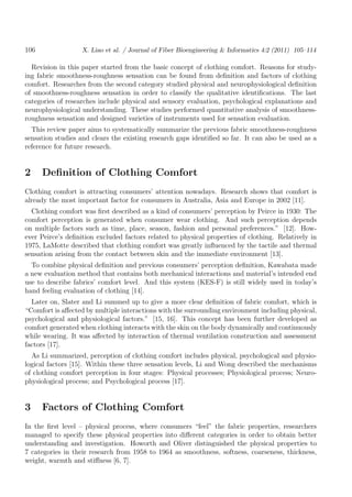 A review on fabric smoothness sensation studies | PDF