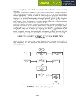 A Review On Fuzzy Economic Order Quantity Model Under Shortage | PDF