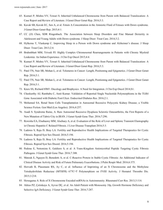 A review on genetic disorders and syndromes biochemistry and molecular ...