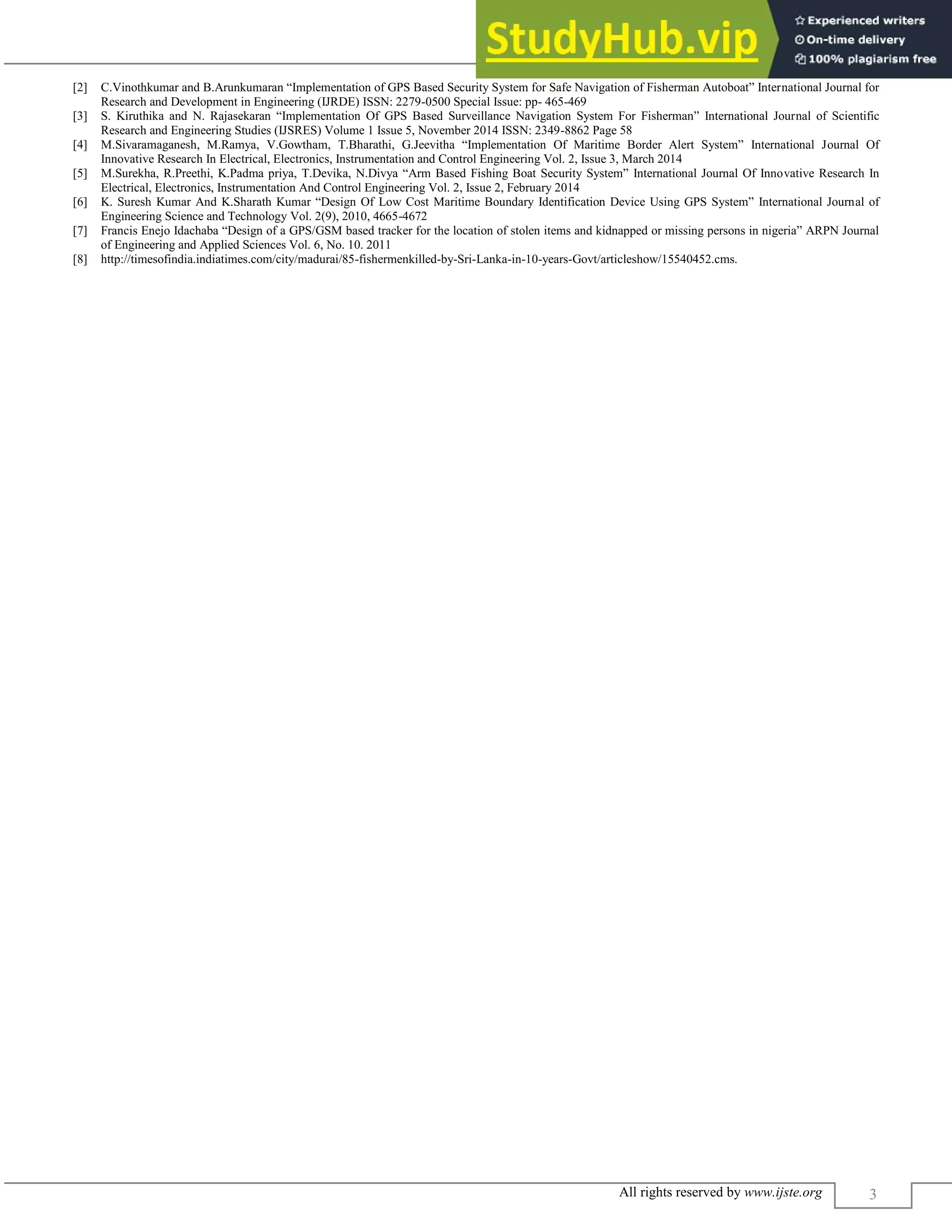 A Review On GPS Tracking And Border Alert System For Fishermen | PDF