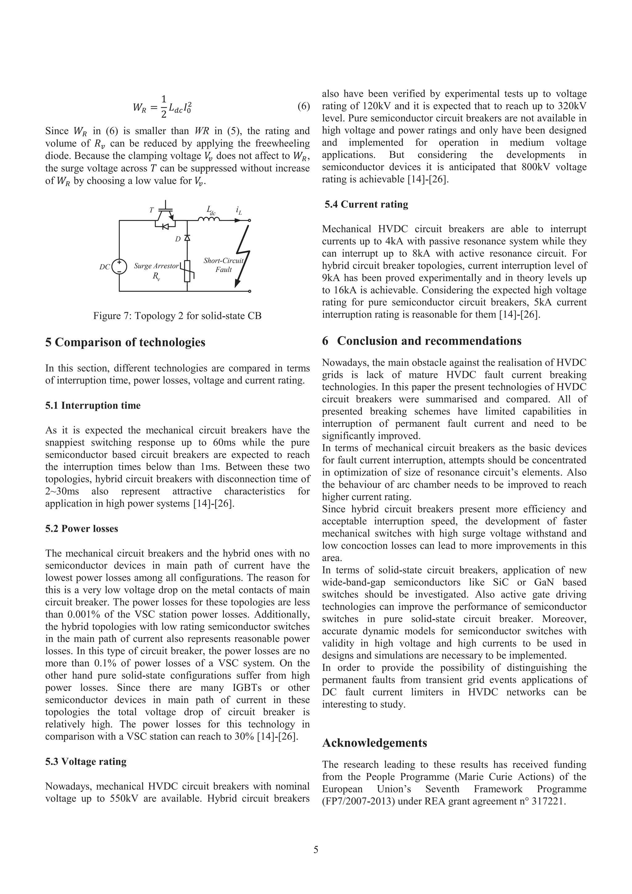 A review on hvdc circuit breakers | PDF