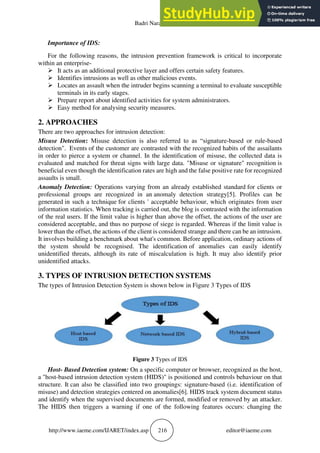A REVIEW ON INTRUSION DETECTION SYSTEM | PDF