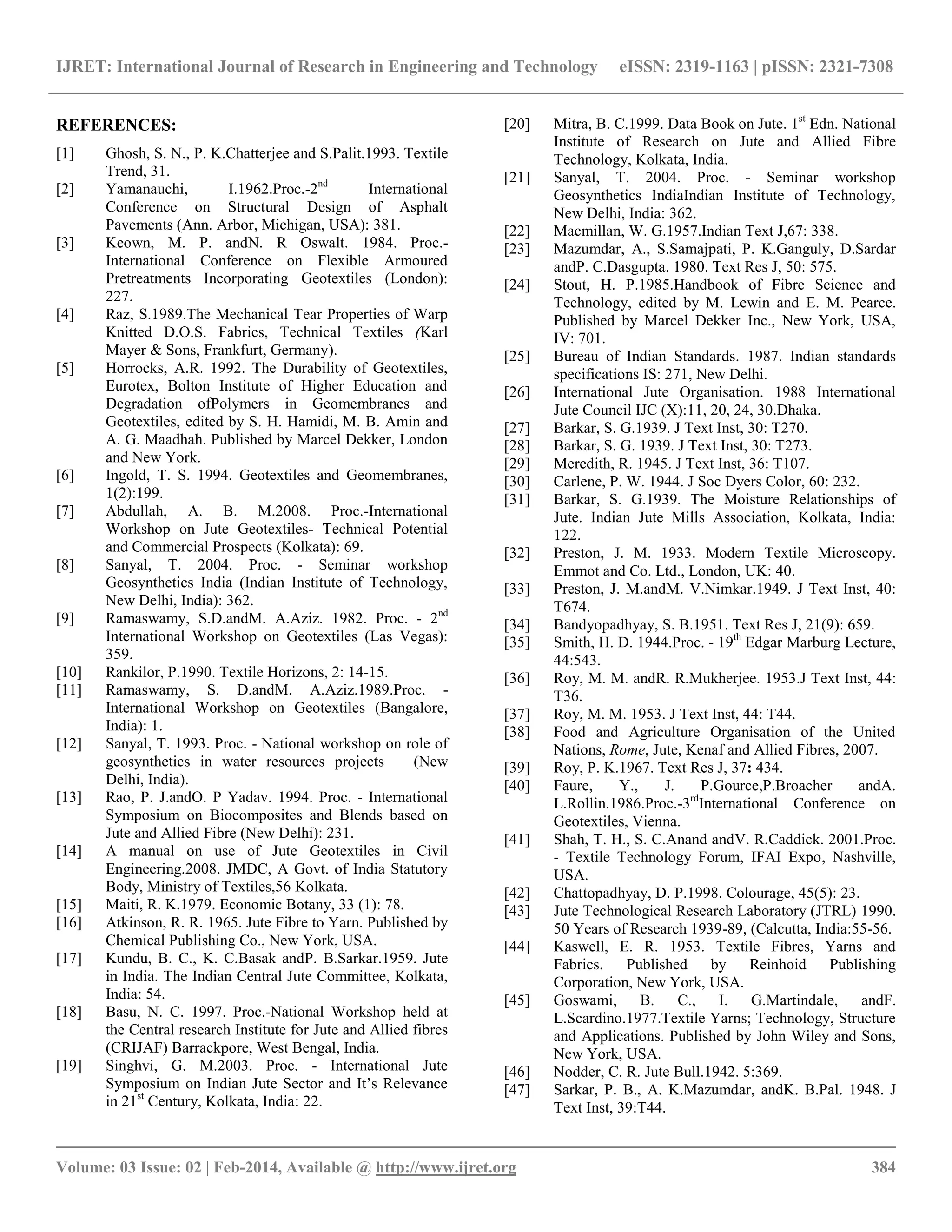 A review on jute geotextile – part 1 | PDF