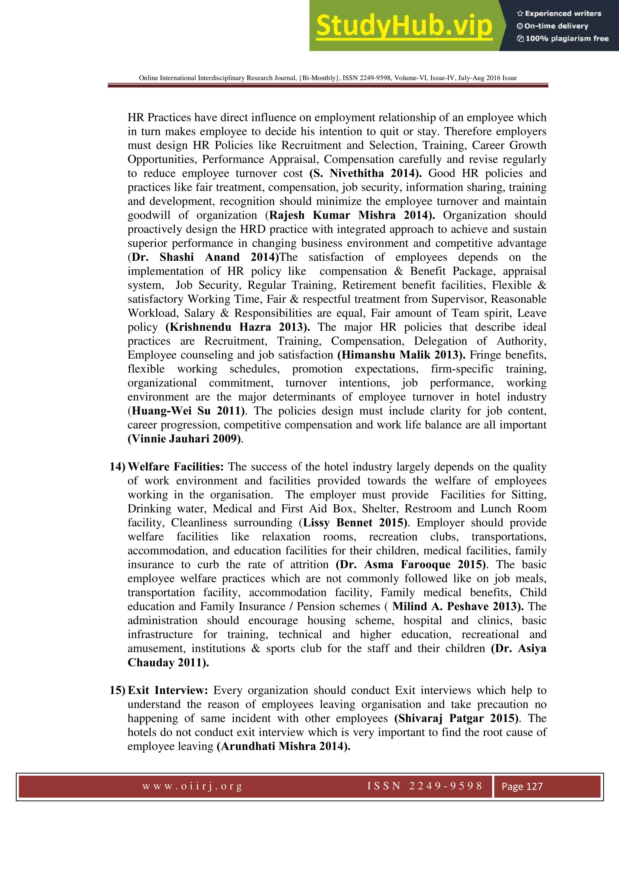 A Review On Literature Employee Retention | PDF | Business ...