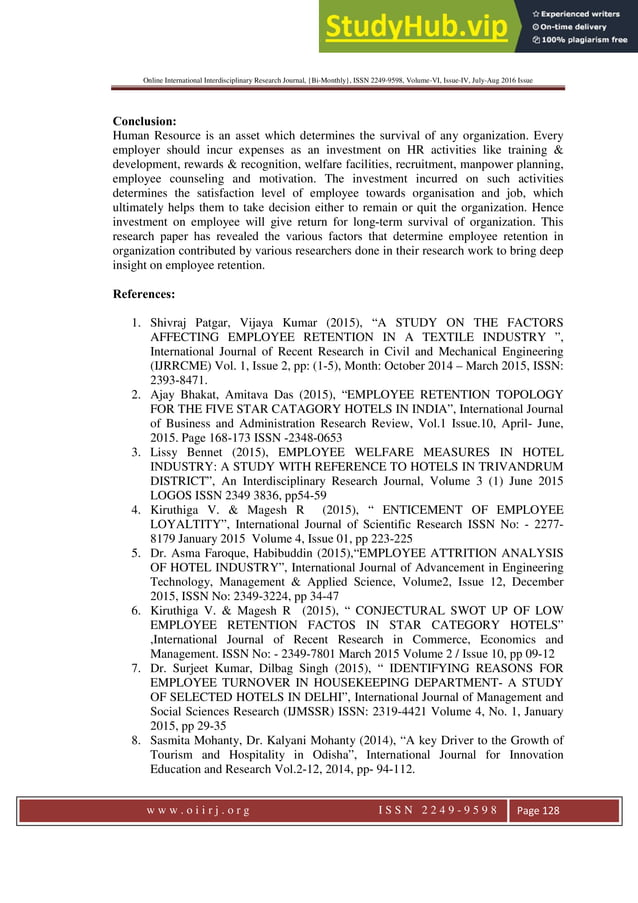 A Review On Literature Employee Retention | PDF | Business ...