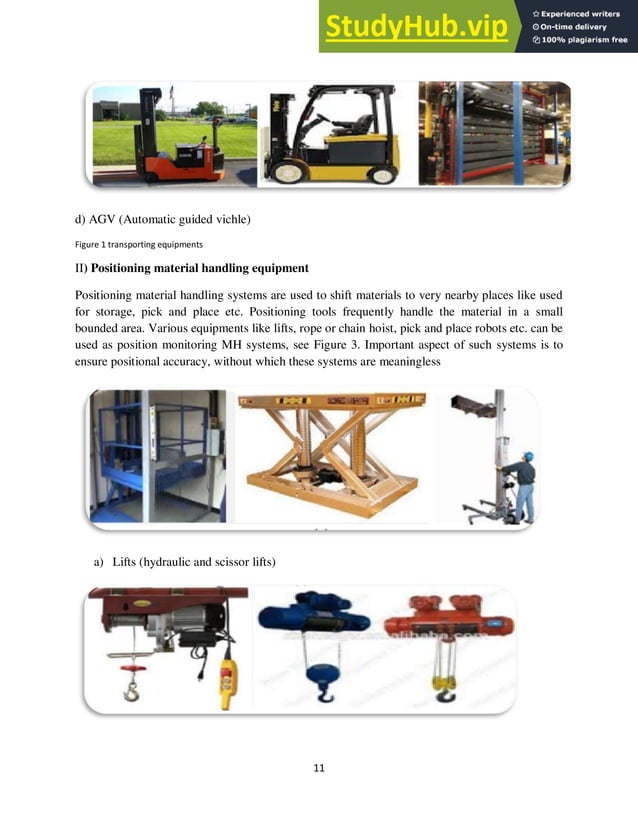 A REVIEW ON MATERIAL HANDLING EQUIPMENT | PDF