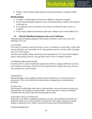 A REVIEW ON MATERIAL HANDLING EQUIPMENT | PDF