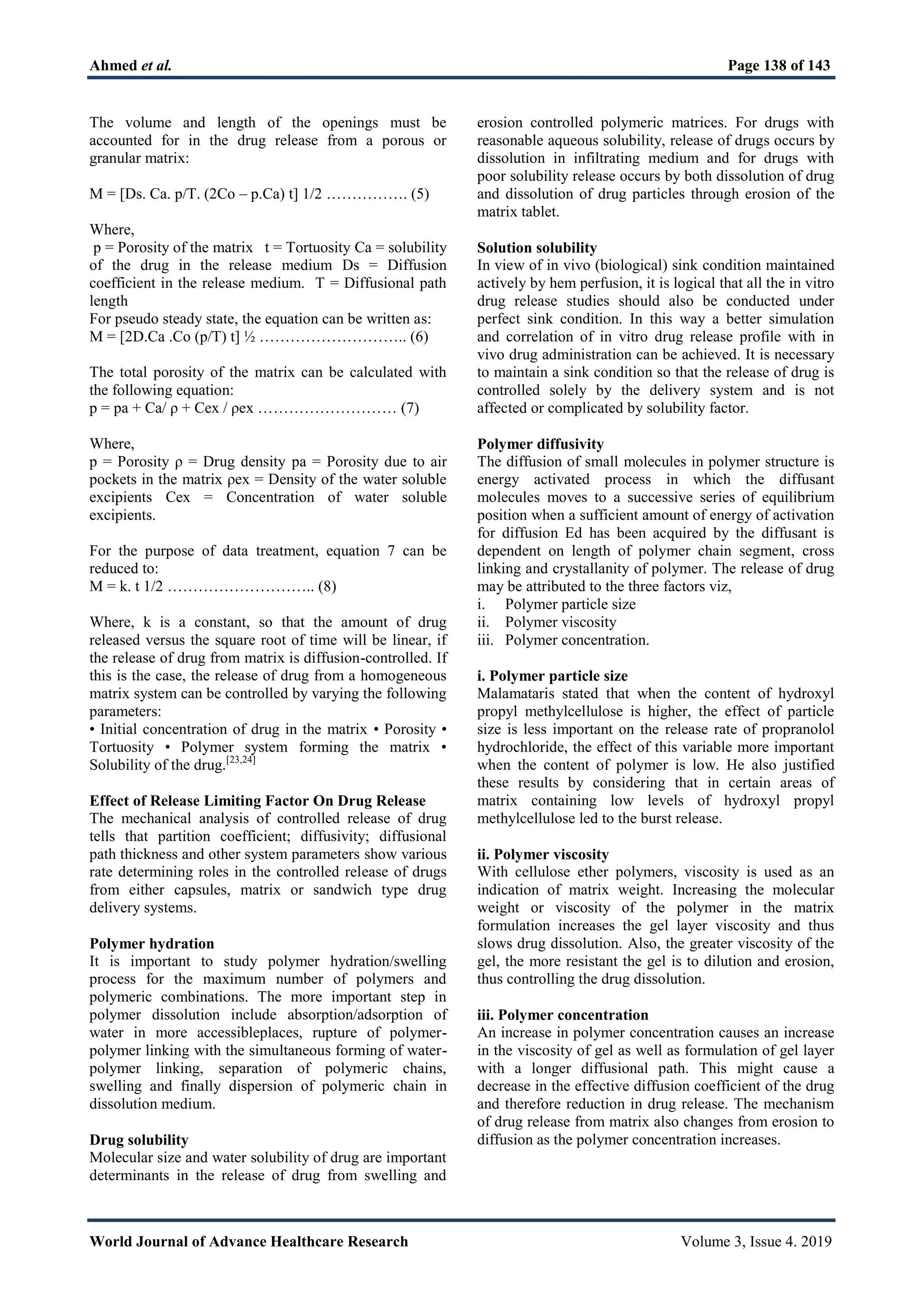 A REVIEW ON: MATRIX DRUG DELIVERY SYSTEM | PDF