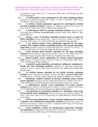 A review on non traditional algorithms for job shop scheduling | PDF