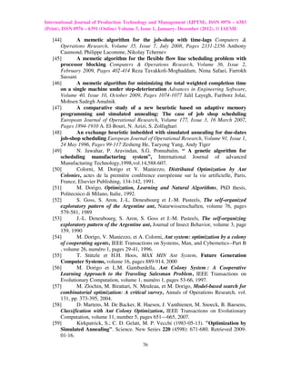 A review on non traditional algorithms for job shop scheduling | PDF