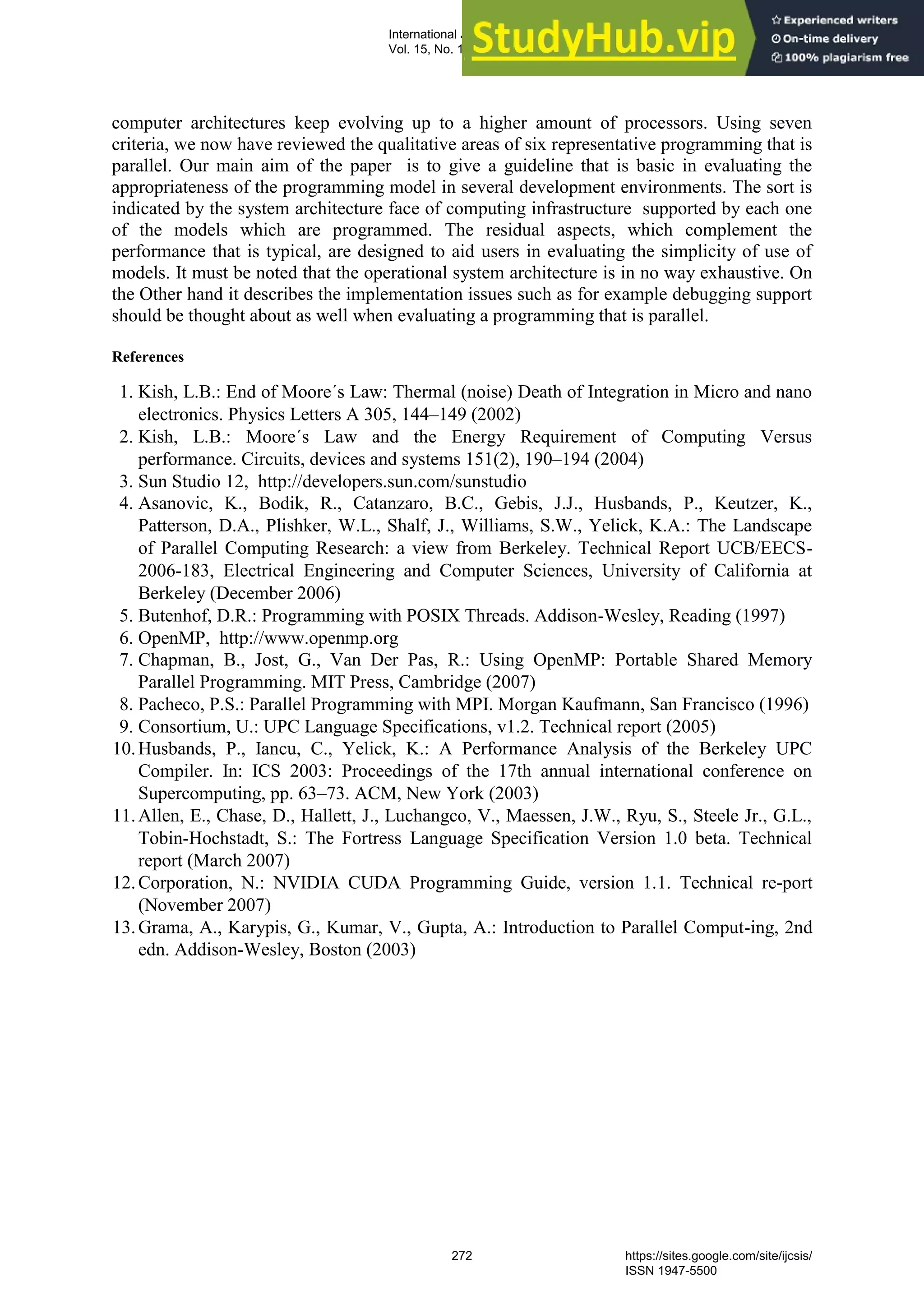 A REVIEW ON PARALLEL COMPUTING | PDF