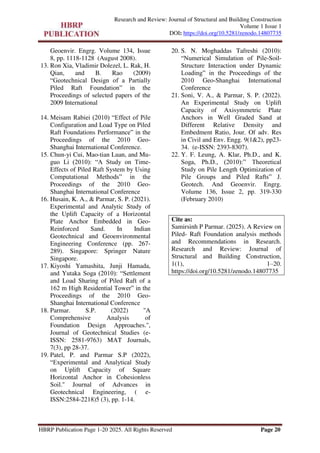 A Review on Piled- Raft Foundation analysis methods and Recommendations ...