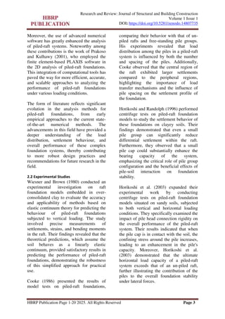 A Review on Piled- Raft Foundation analysis methods and Recommendations ...