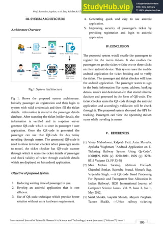 A Review On QR-Code Based Ticket Booking System | PDF | Computing ...