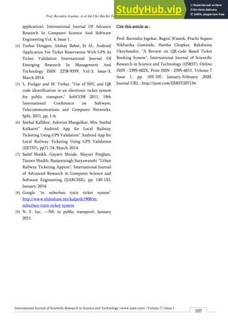 A Review On QR-Code Based Ticket Booking System | PDF | Computing ...