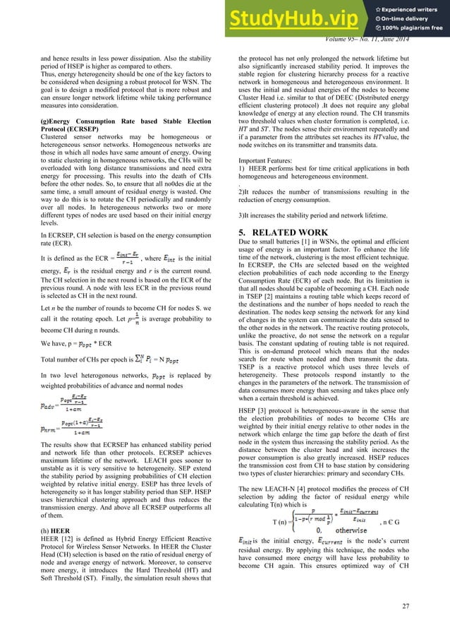 A Review On Reactive And Proactive Wireless Sensor Networks Protocols | PDF | Internet of Things ...