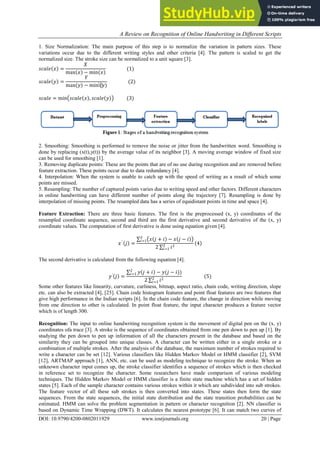 A Review On Recognition Of Online Handwriting In Different Scripts | PDF