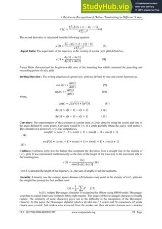 A Review On Recognition Of Online Handwriting In Different Scripts | PDF
