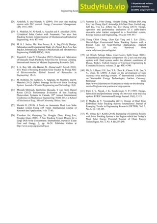 A Review On Solar Tracking System A Technique Of Solar Power Output Enhancement | PDF