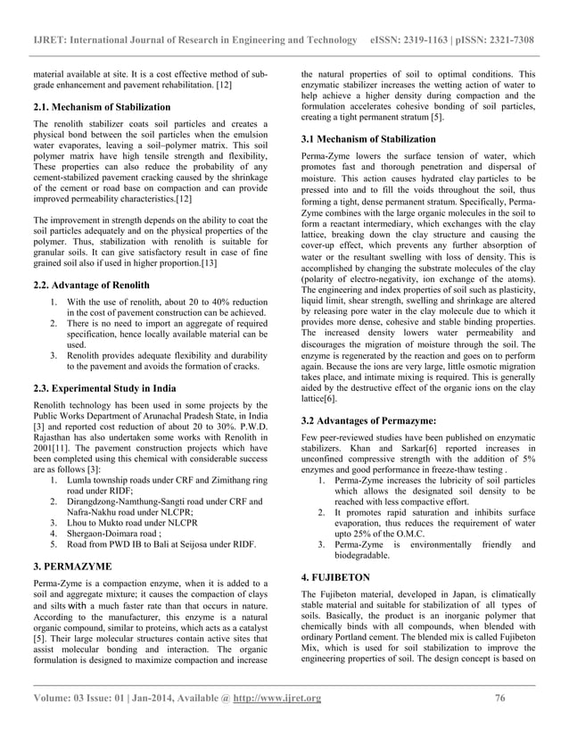 A review on stabilization of soil using bio enzyme | PDF