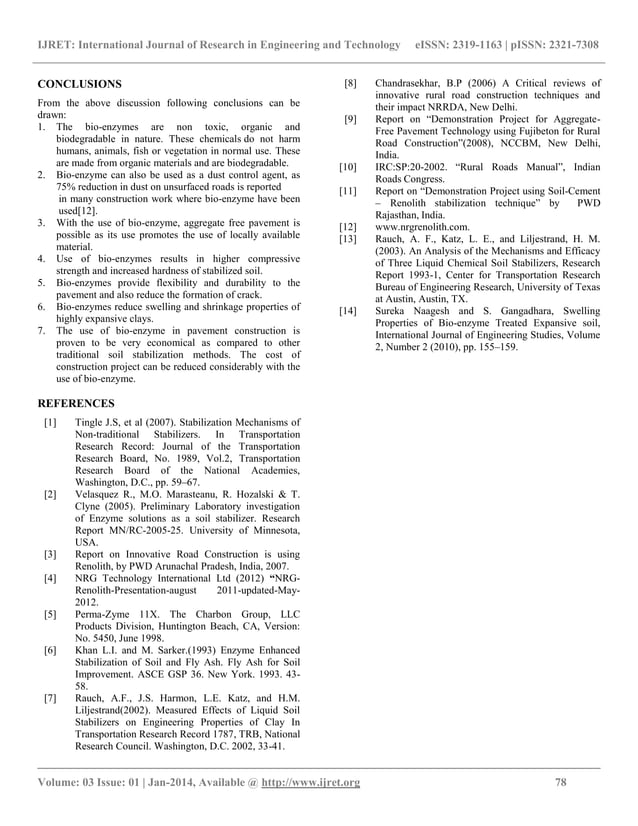 A review on stabilization of soil using bio enzyme | PDF