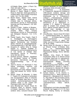 A REVIEW ON THE PHARMACOLOGY OF EMBELIA RIBES BURM.F.-A THREATENED ...