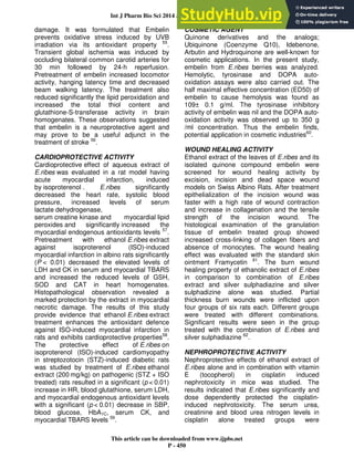 A REVIEW ON THE PHARMACOLOGY OF EMBELIA RIBES BURM.F.-A THREATENED ...