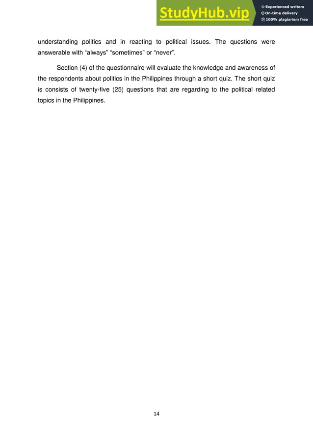 A REVIEW ON THE POLITICAL AWARENESS OF SENIOR HIGH SCHOOL STUDENTS OF ...